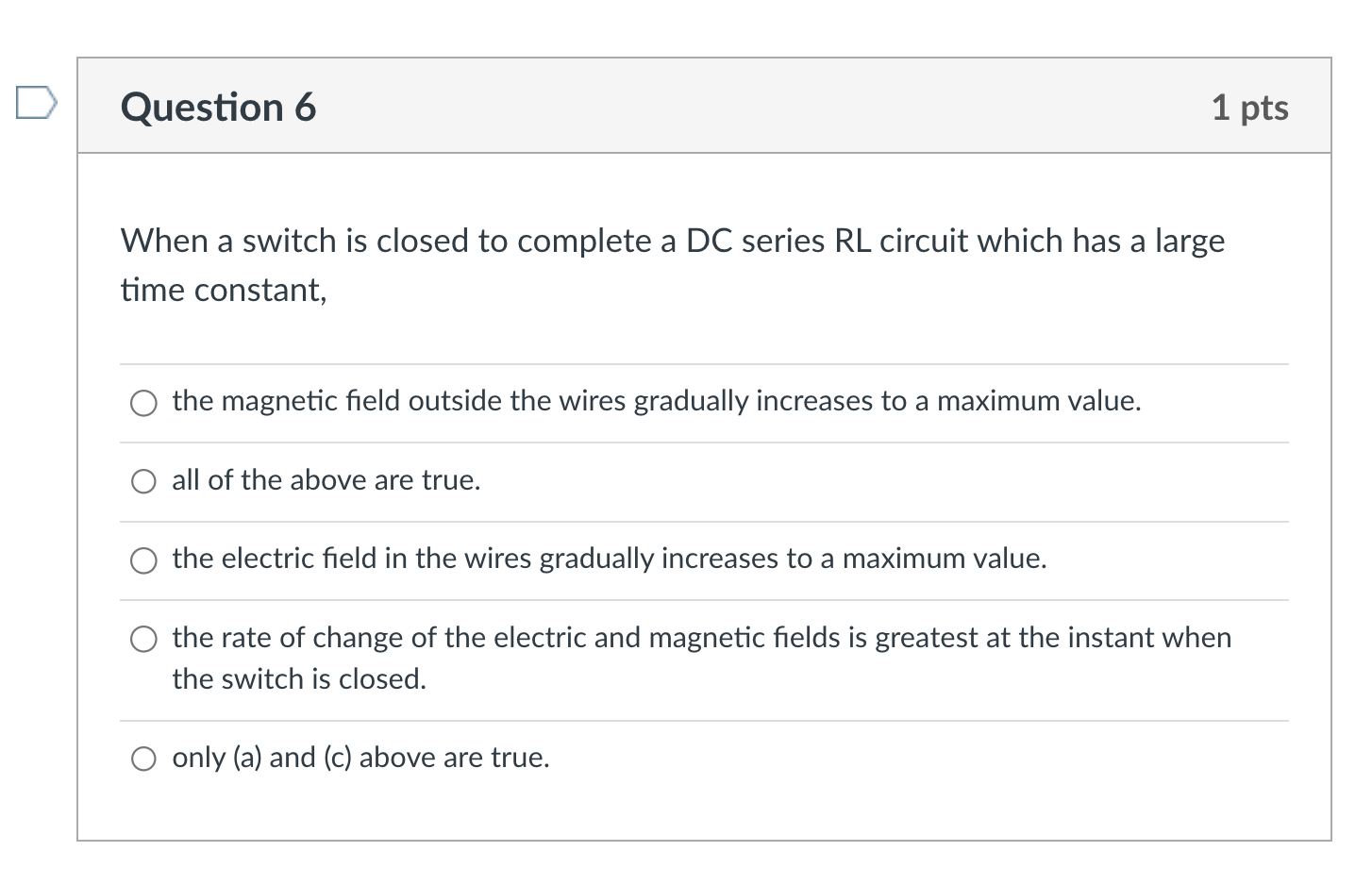 Solved When a switch is closed to complete a DC series RL | Chegg.com