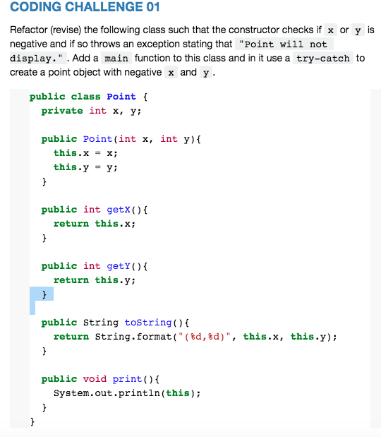 Solved Coding Challenge 01 Refactor Revise The Following 
