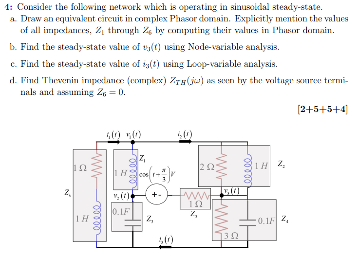 Solved 4: Consider the following network which is operating | Chegg.com