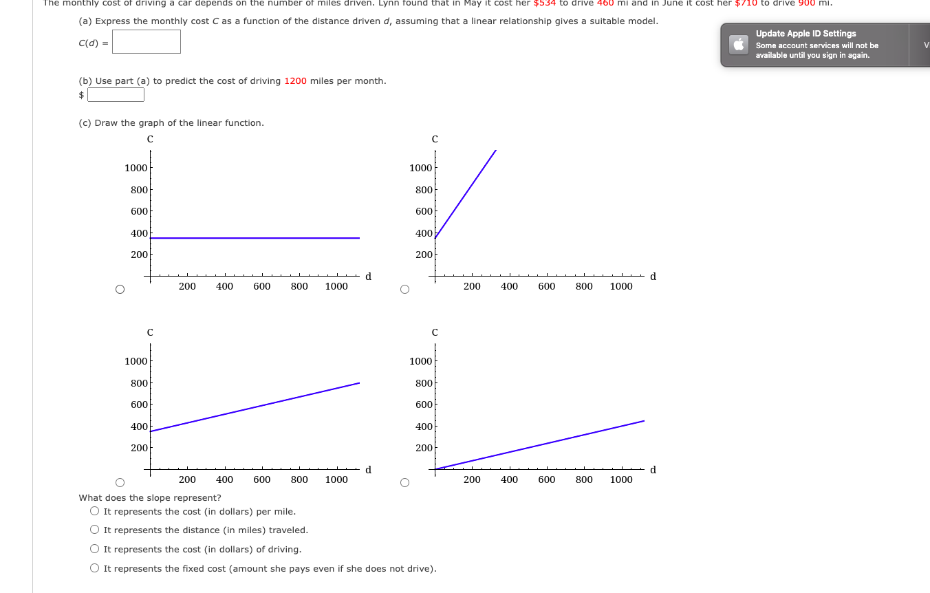 Solved (a) Express the monthly cost C as a function of the | Chegg.com
