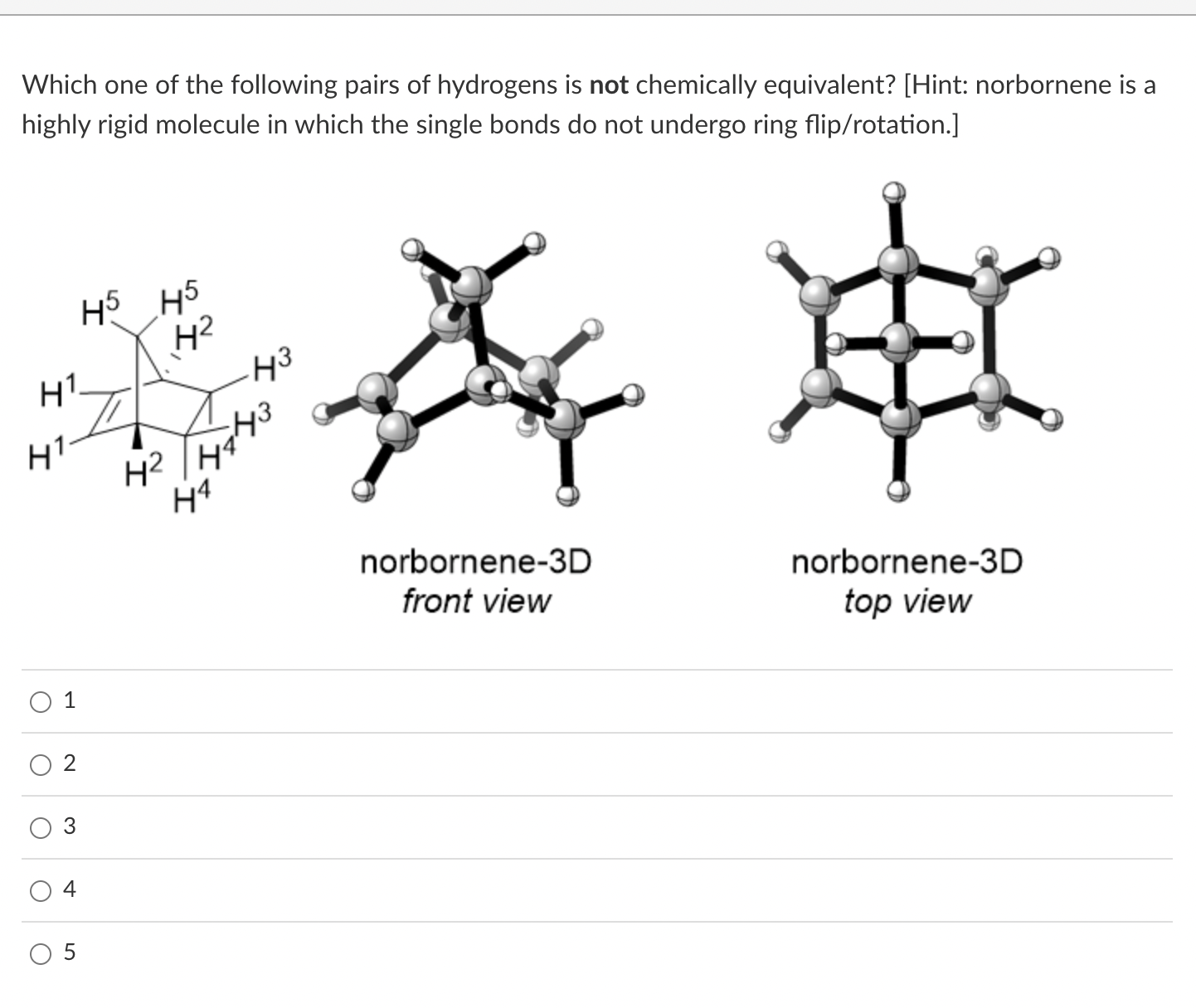 Solved Which one of the following pairs of hydrogens is not | Chegg.com