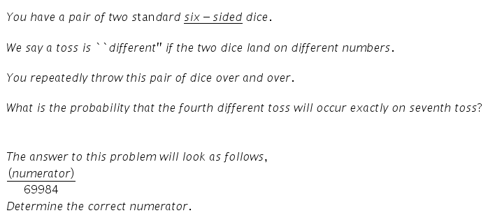 Solved You have a pair of two standard six – sided dice. We | Chegg.com