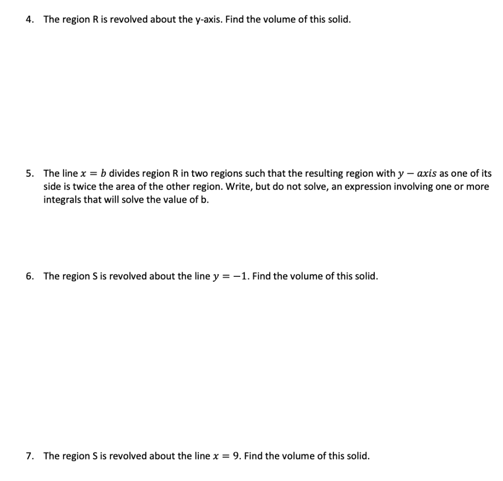Solved 1) Let R be the region in the first quadrant bounded | Chegg.com