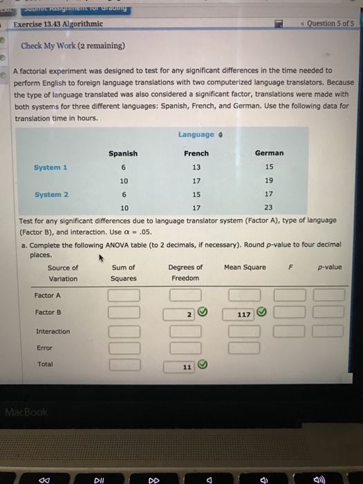 Solved Exercise 13.43 Algorithmic Question 5 of 5 Check My | Chegg.com