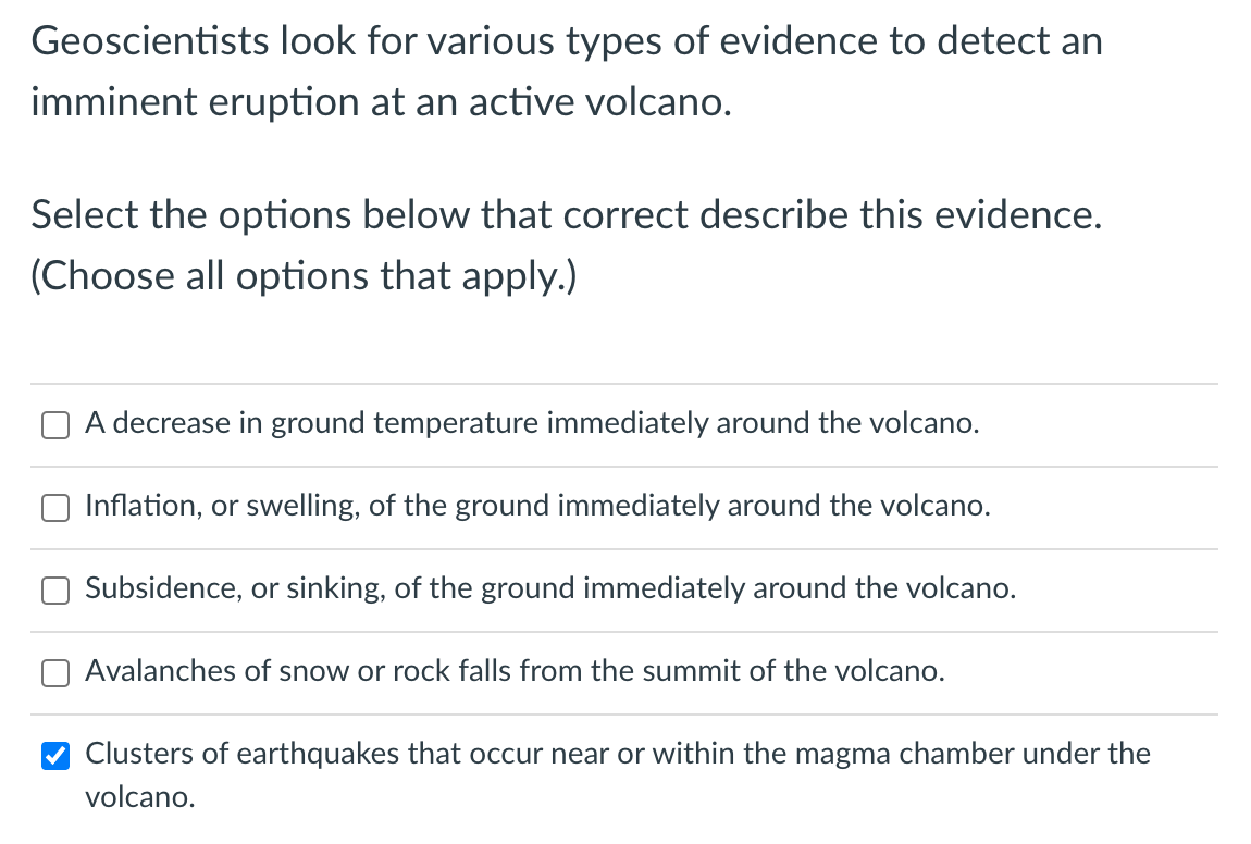 Solved Geoscientists look for various types of evidence to | Chegg.com