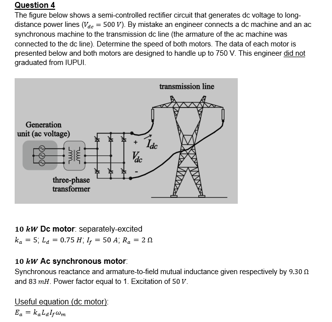 Solved Question 4 The figure below shows a semi-controlled | Chegg.com
