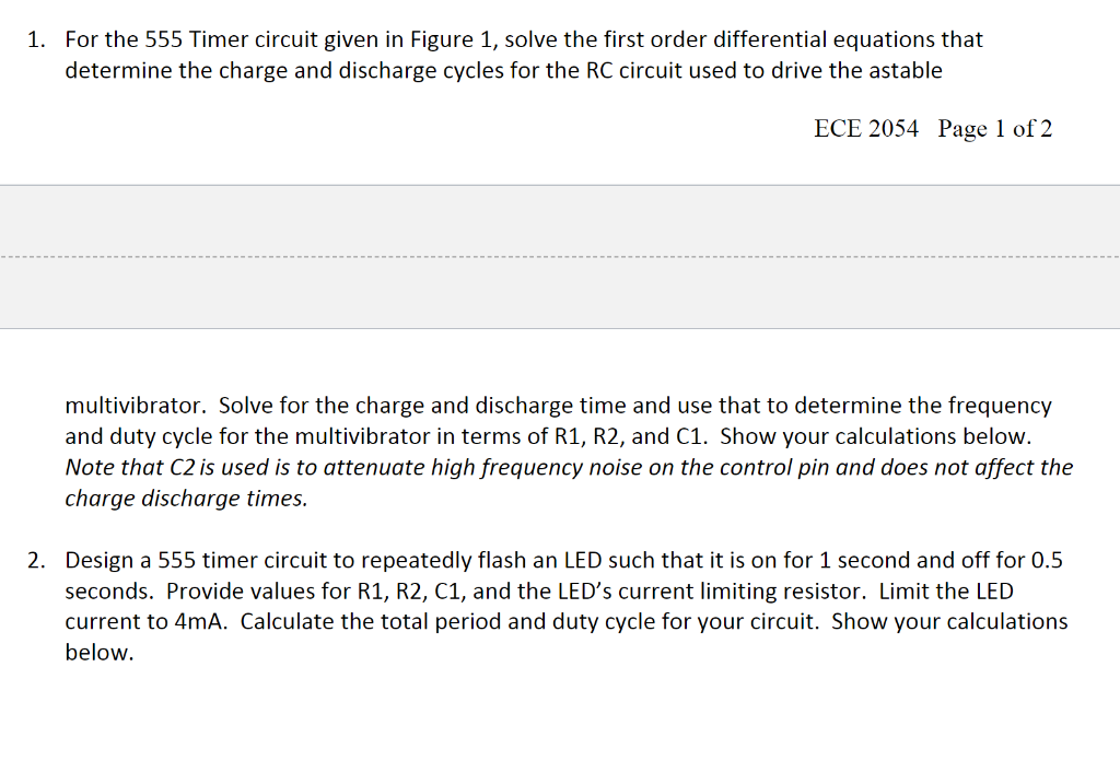 Solved 0.01°F RST VCC NE555 - NSCW100 Vout mot THRS DIS TRIG | Chegg.com