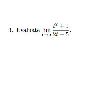 Solved limx→1x−15x+4−3limt→52t−5t2+1 | Chegg.com