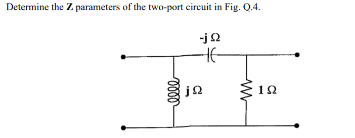 Solved Determine the Z parameters of the two-port circuit in | Chegg.com