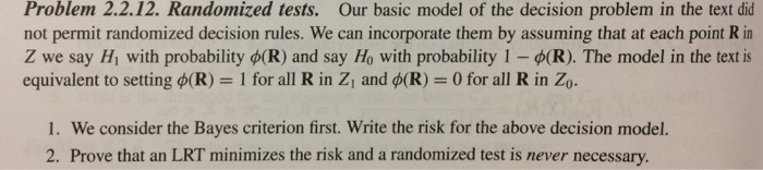 Solved The problem is from the textbook "detection, | Chegg.com