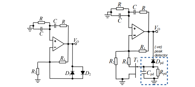 Solved Illustration of Wien bridge oscillators with diode | Chegg.com