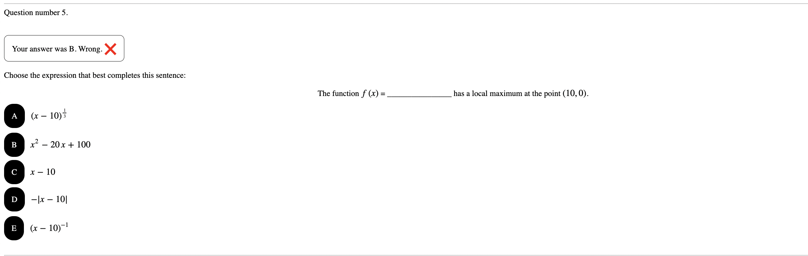 Solved Question number 5.Choose the expression that best | Chegg.com