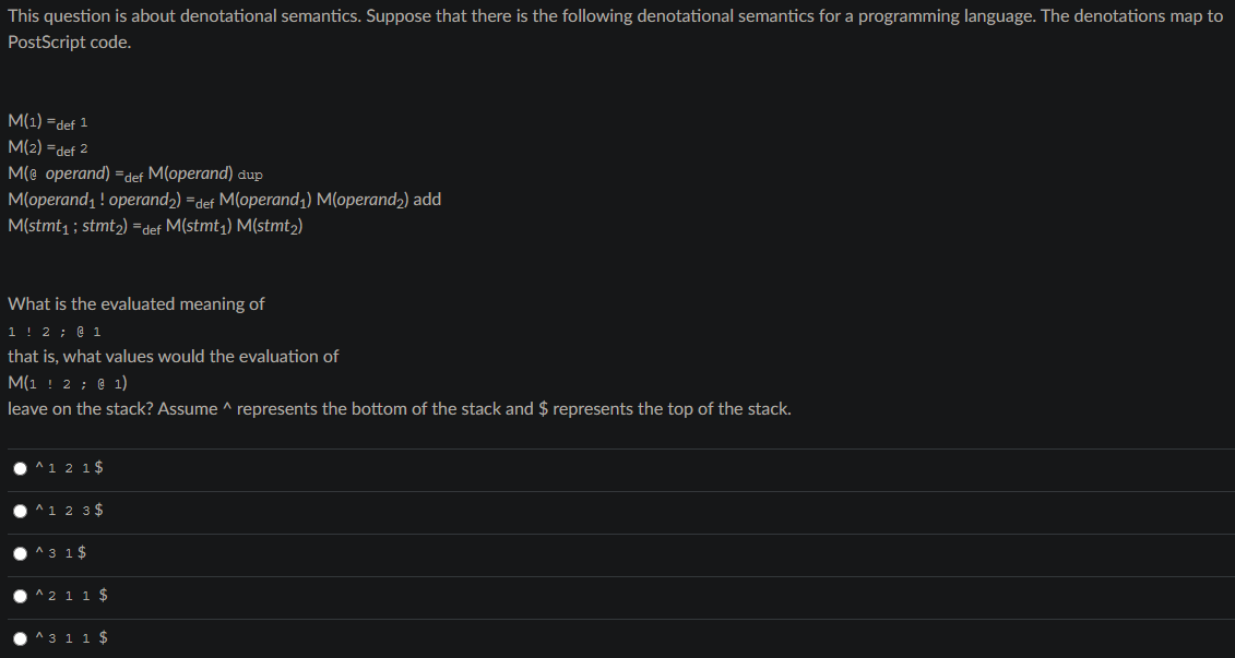 Solved This Question Is About Denotational Semantics 