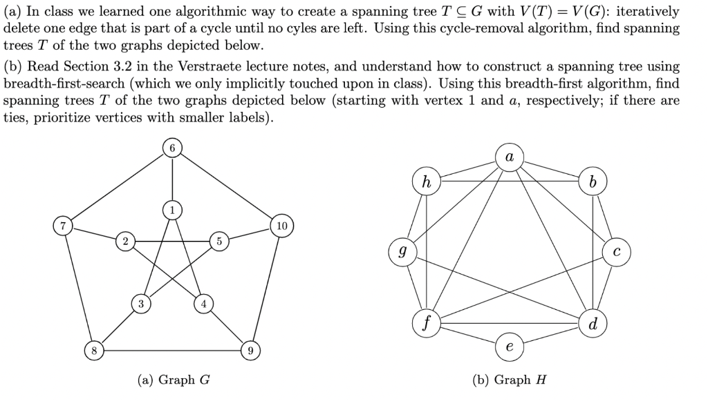 Solved (a) In class we learned one algorithmic way to create | Chegg.com