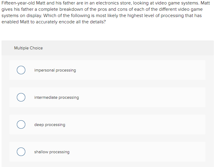 Solved Fifteen-year-old Matt and his father are in an | Chegg.com