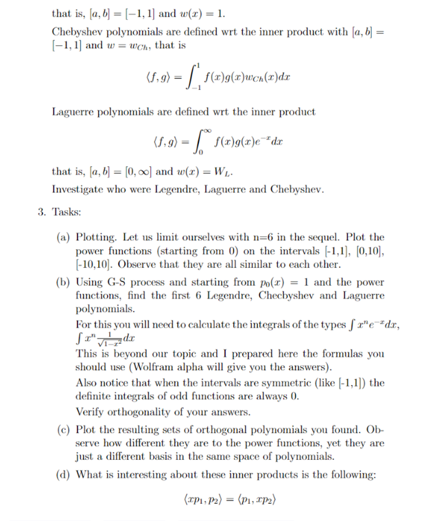 Solved Our goal here is to determine some of the orthogonal | Chegg.com