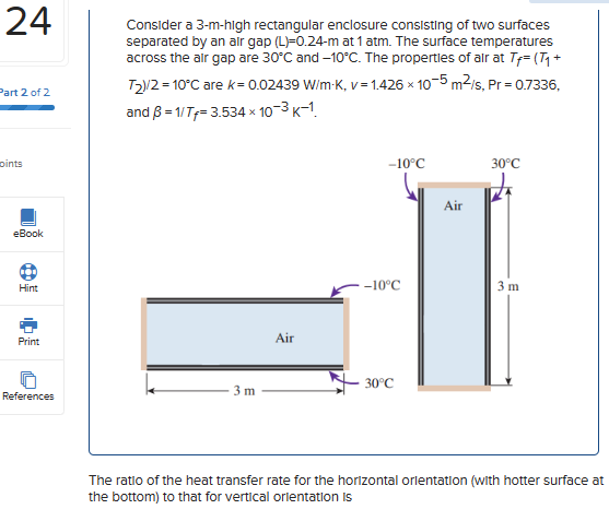Solved Consider a 3-m-high rectangular enclosure consisting | Chegg.com