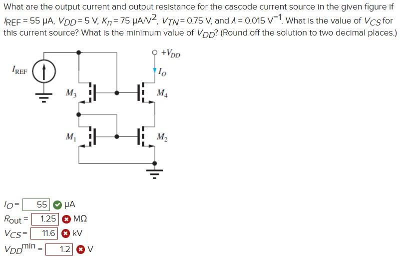 Solved What are the output current and output resistance for | Chegg.com