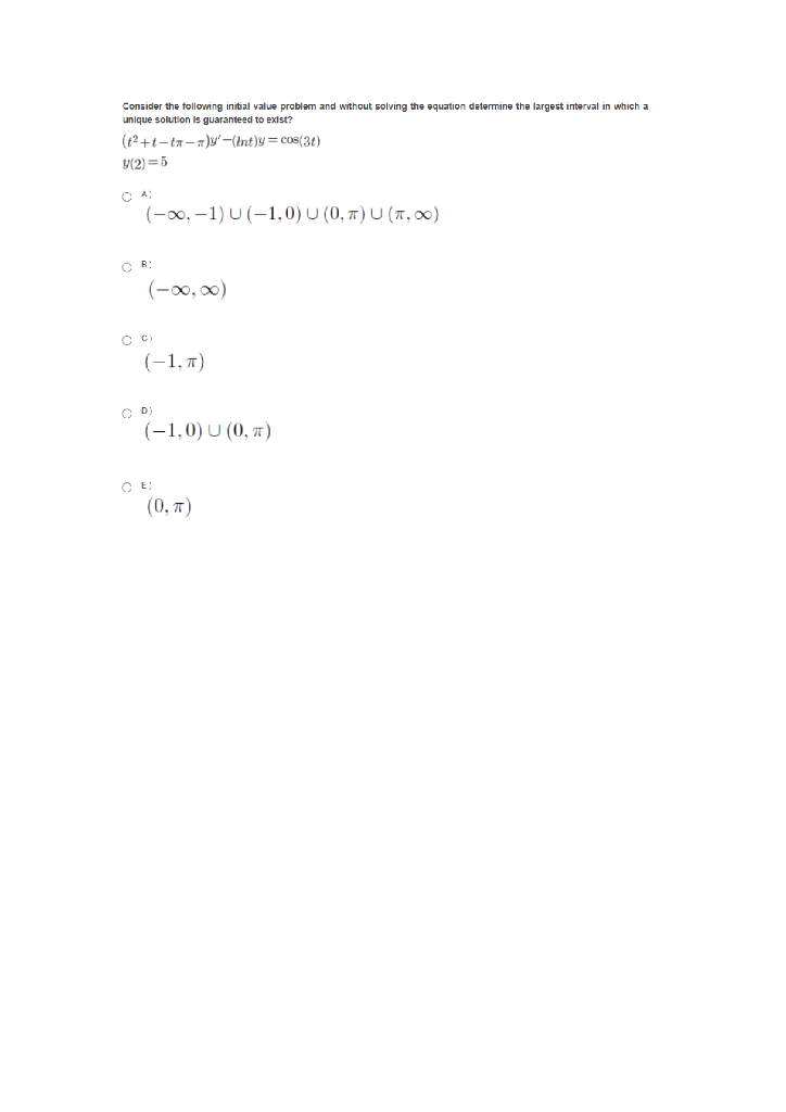 Solved Consider the following initial value problem and | Chegg.com