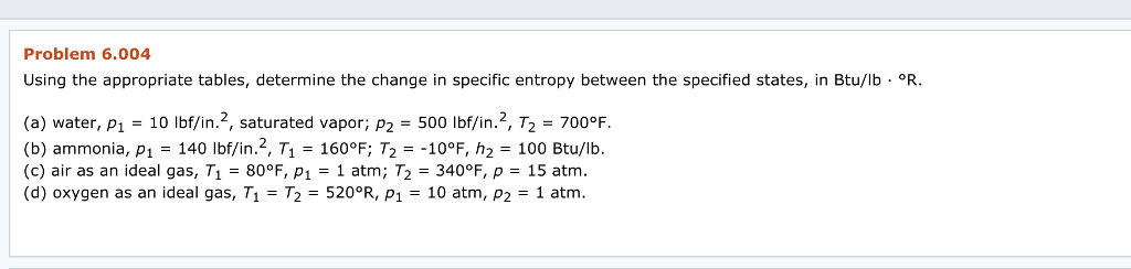 Solved Problem 6.004 using the appropriate tables, determine | Chegg.com