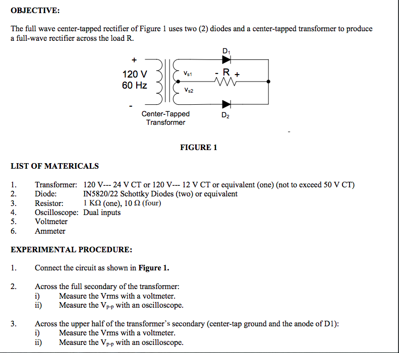 Solved from experiment i got Vp-p for full wave 1.04v and | Chegg.com