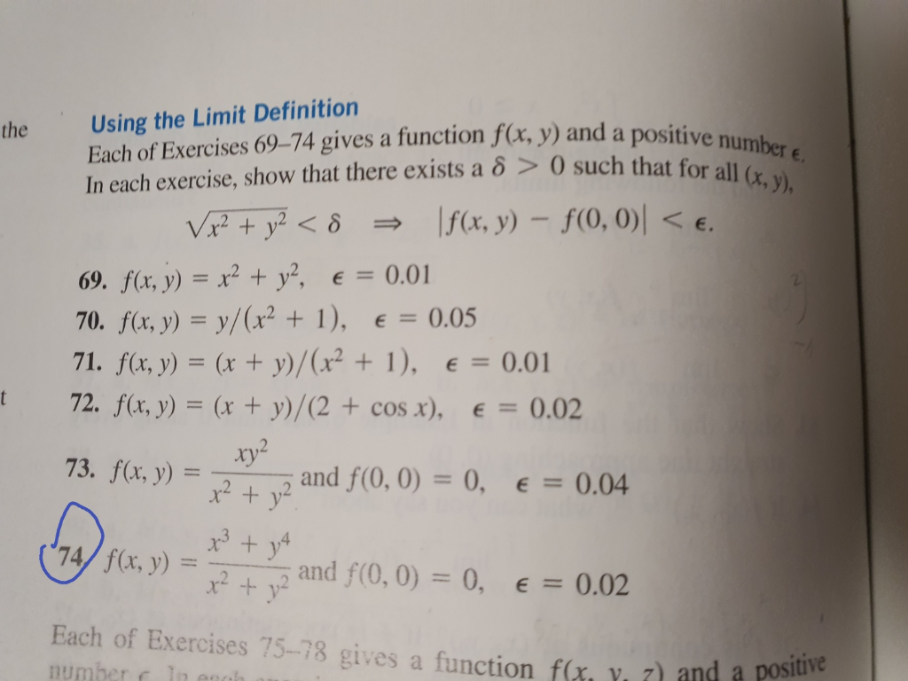 Solved Using the Limit Definition Each of Exercises 69–74 | Chegg.com