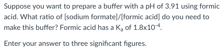 Solved Suppose you want to prepare a buffer with a pH of | Chegg.com