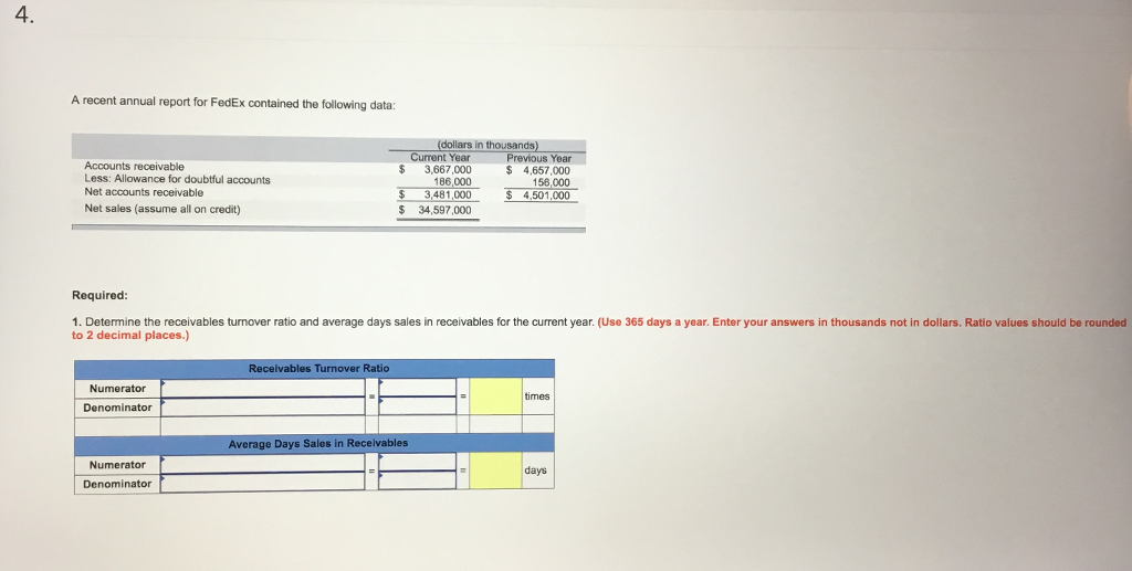 Solved A recent annual report for FedEx contained the | Chegg.com