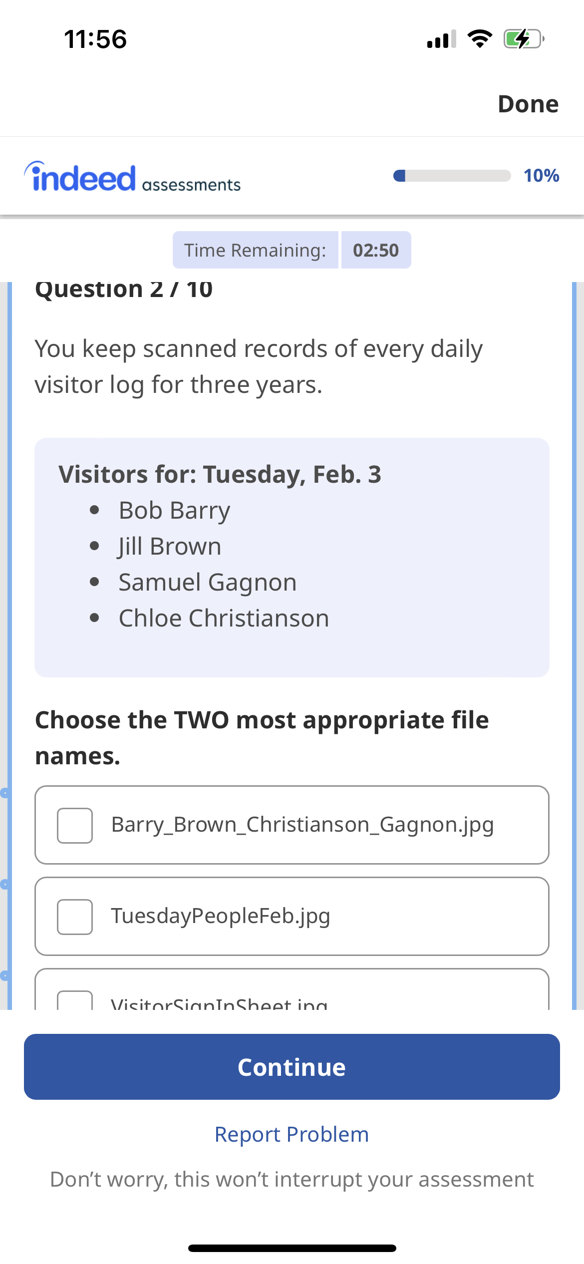 Solved Question 210You keep scanned records of every | Chegg.com