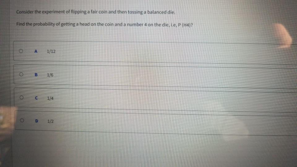 Solved Consider the experiment of flipping a fair coin and | Chegg.com