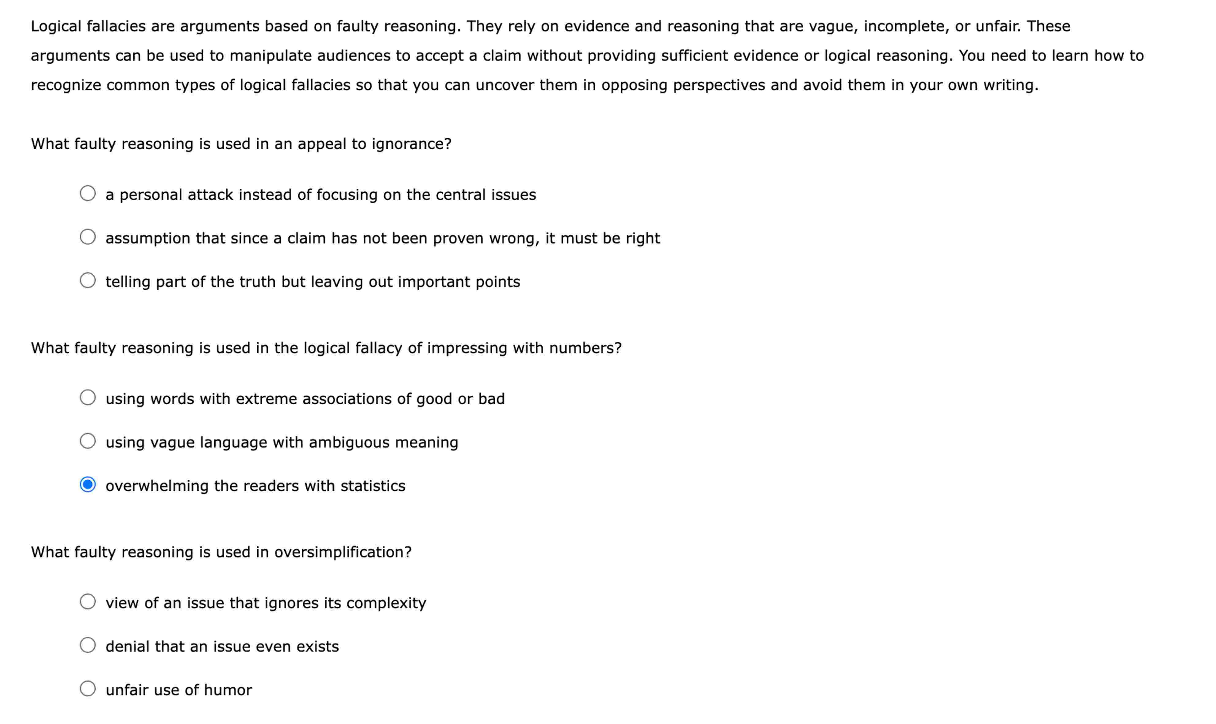 Solved What faulty reasoning is used in an appeal to | Chegg.com