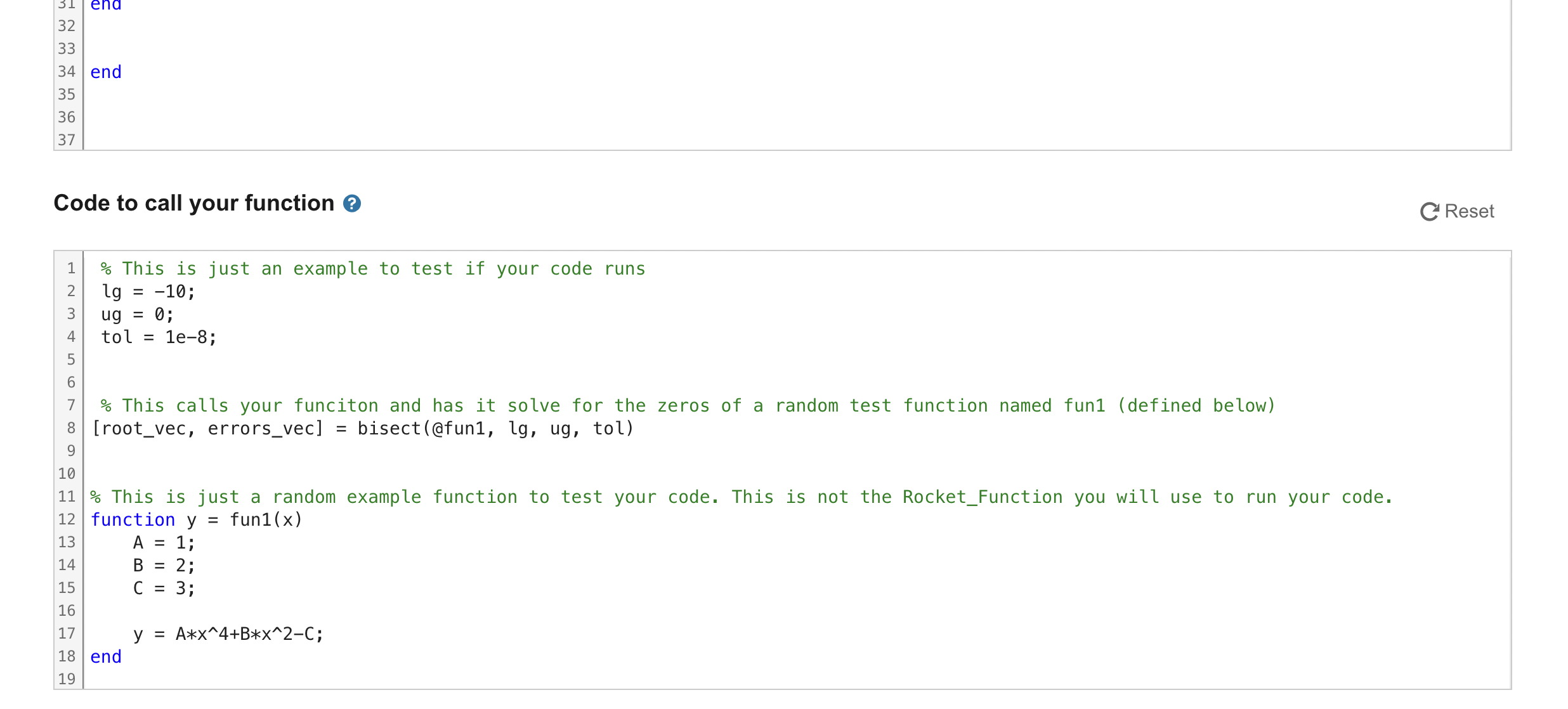 Solved Function [root Errors] Bisect Func Lower Guess