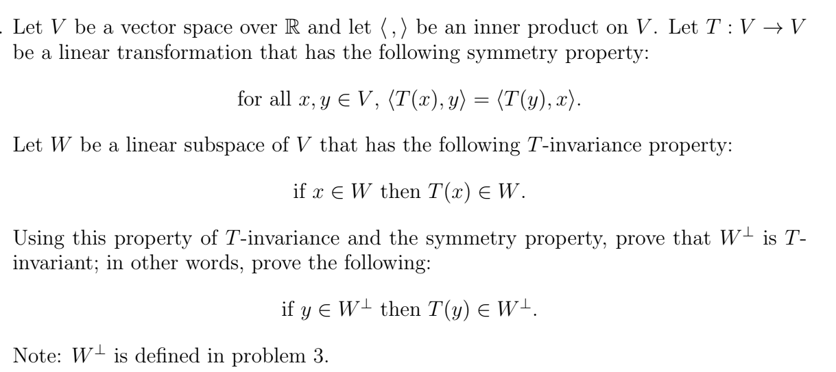 Solved Let V be a vector space over R and let | Chegg.com