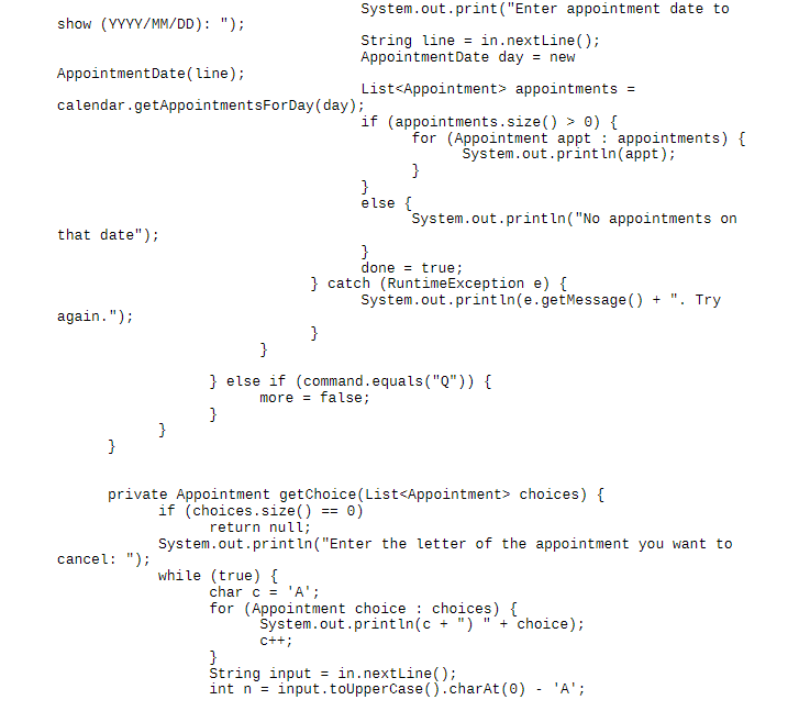 Solved Problems 6-10: AppointmentsWrite a program to design | Chegg.com
