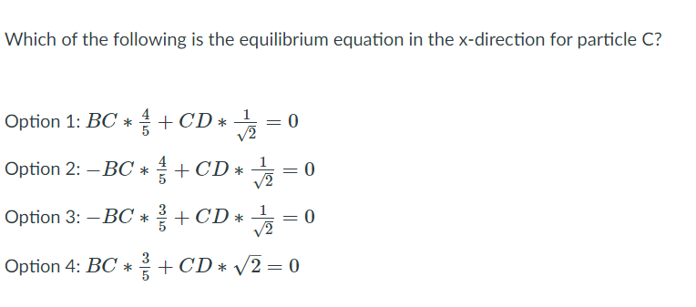 Solved 2D Particle Equilibrium Use the following information | Chegg.com