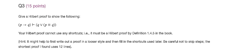 Give a Hilbert proof to show the following: (p →q) + | Chegg.com