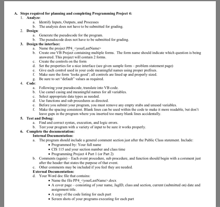 (Solved) : Cis 115 Programming Project 4 Chapter 6 Part 1 Palindrome Word Phrase Reads Forward ...