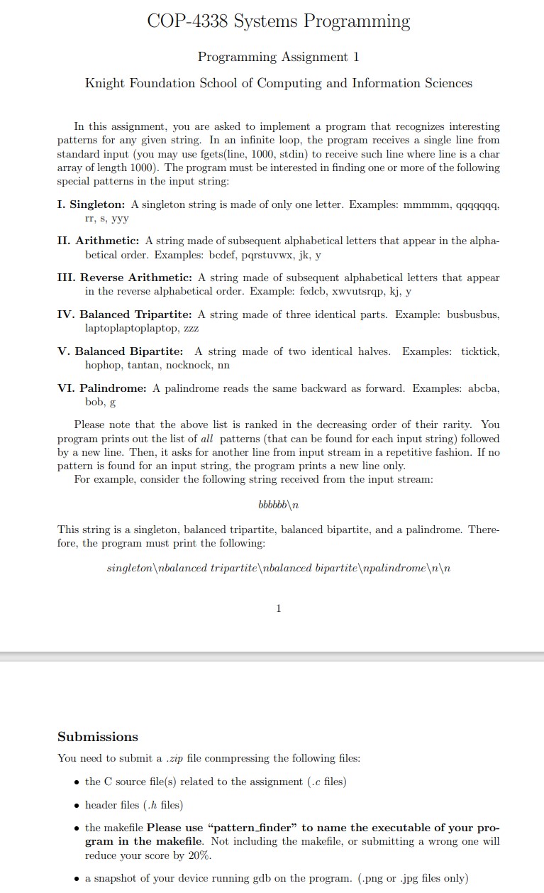 Solved #include #include #include "pattern_finder.h"#define | Chegg.com