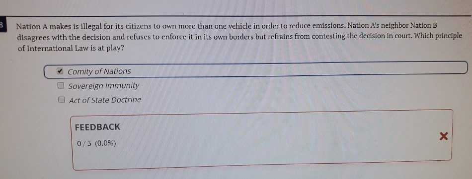 Solved Nation A makes is illegal for its citizens to own | Chegg.com