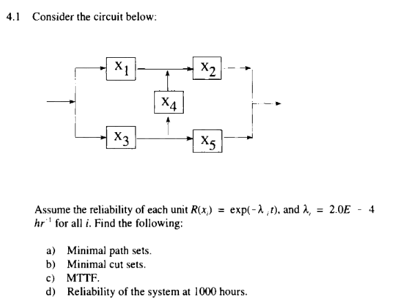 Solved 4.1 Consider the circuit below: Assume the | Chegg.com