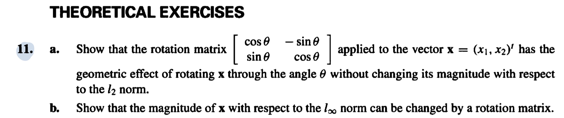 Solved 1. a. Show that the rotation matrix | Chegg.com