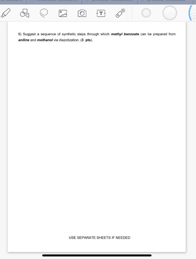 Solved O 8) Suggest a sequence of synthetic steps through | Chegg.com