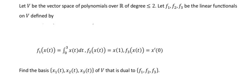 Solved Let V be the vector space of polynomials over R of | Chegg.com