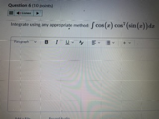 Solved Integrate using any appropriate method: | Chegg.com