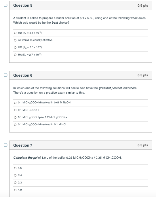 Solved U Question 3 05 Pts Which One Of The Following 