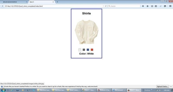 Solved Client-Side Web Programming Create a page that | Chegg.com