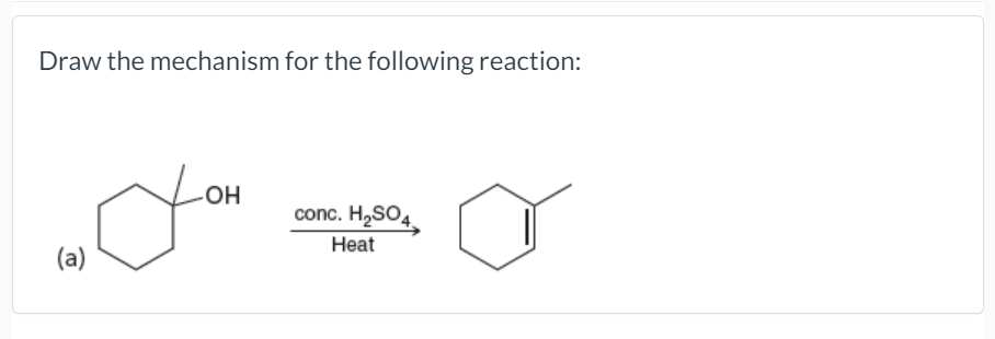 Solved Draw the mechanism for the following reaction: ОН | Chegg.com