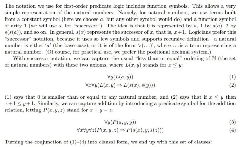 Solved The notation we use for first-order predicate logic | Chegg.com