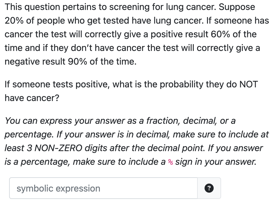 Solved This question pertains to screening for lung cancer. | Chegg.com