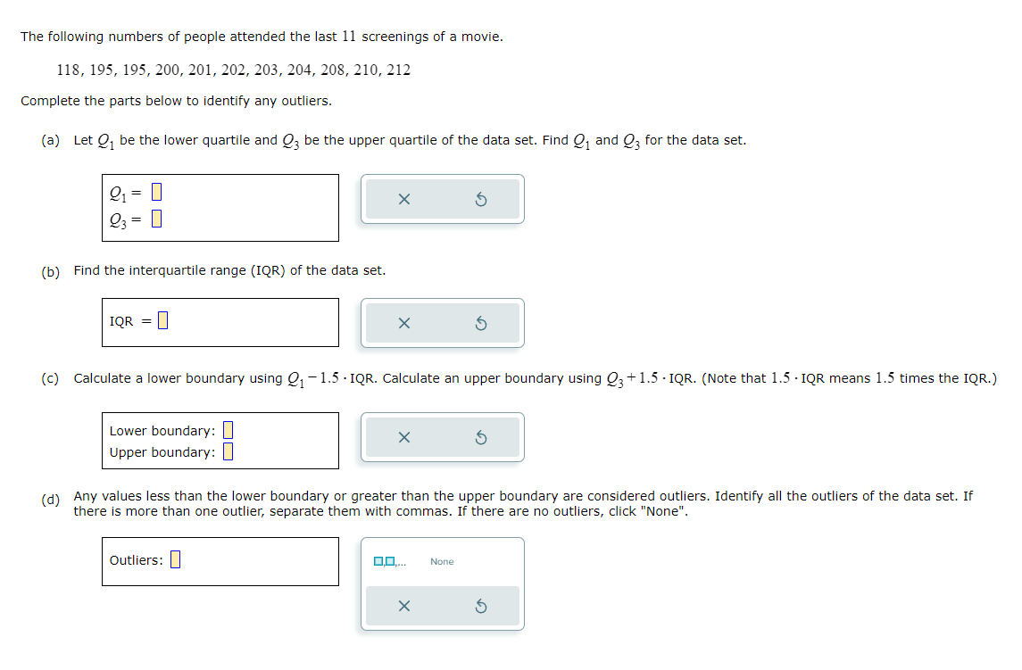 Solved The following numbers of people attended the last 11 | Chegg.com